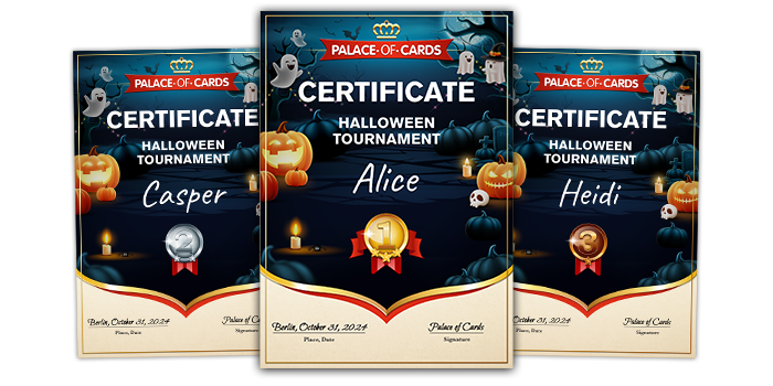 Halloween Tournament 2024 at the Palace - Palace Of Cards